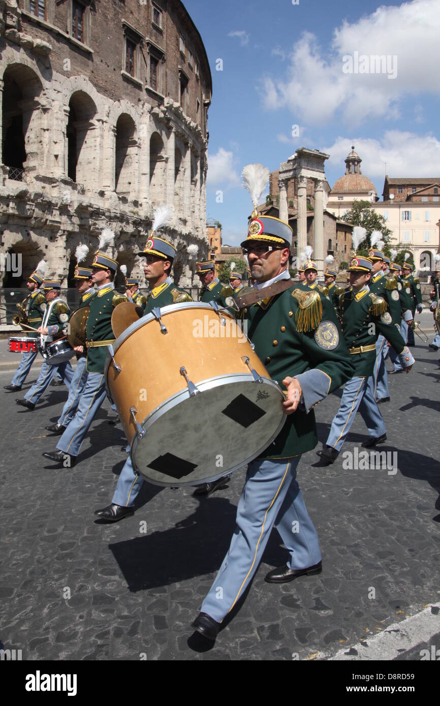Rome, Italy. 2nd June 2013. Soldiers marching past the Theatre of ...