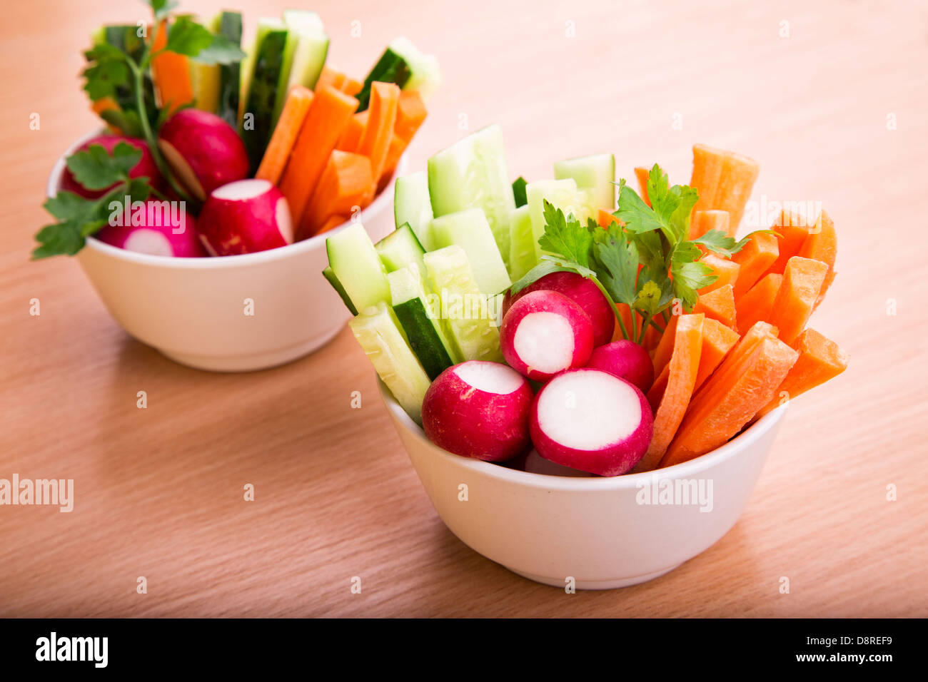 Fresh healthy juicy vegetables ready to eat Stock Photo - Alamy