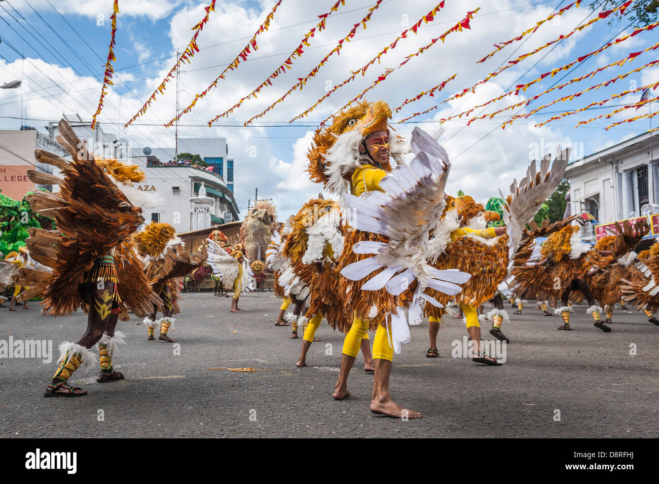 Participants of the dance contest during the celebration of Dinagyang ...