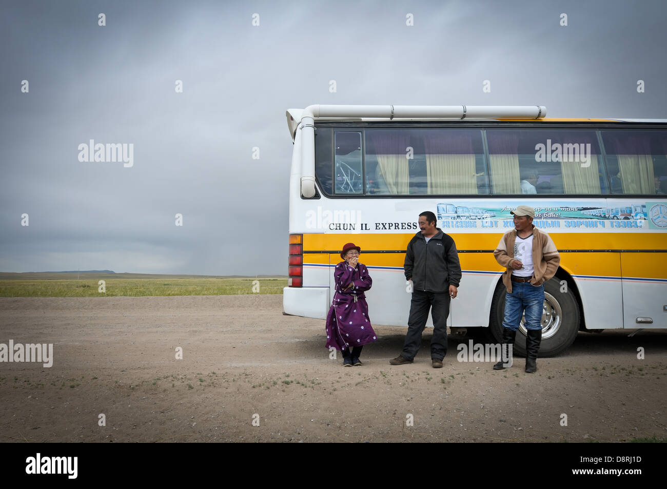 Rural bus transport in Mongolia Stock Photo - Alamy