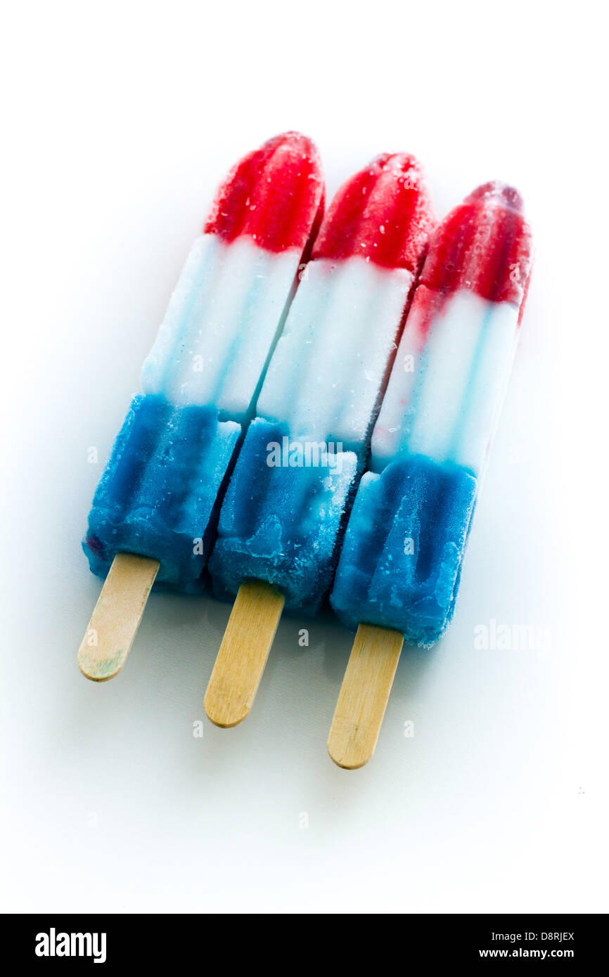 Red white blue popsicle Cut Out Stock Images & Pictures - Alamy