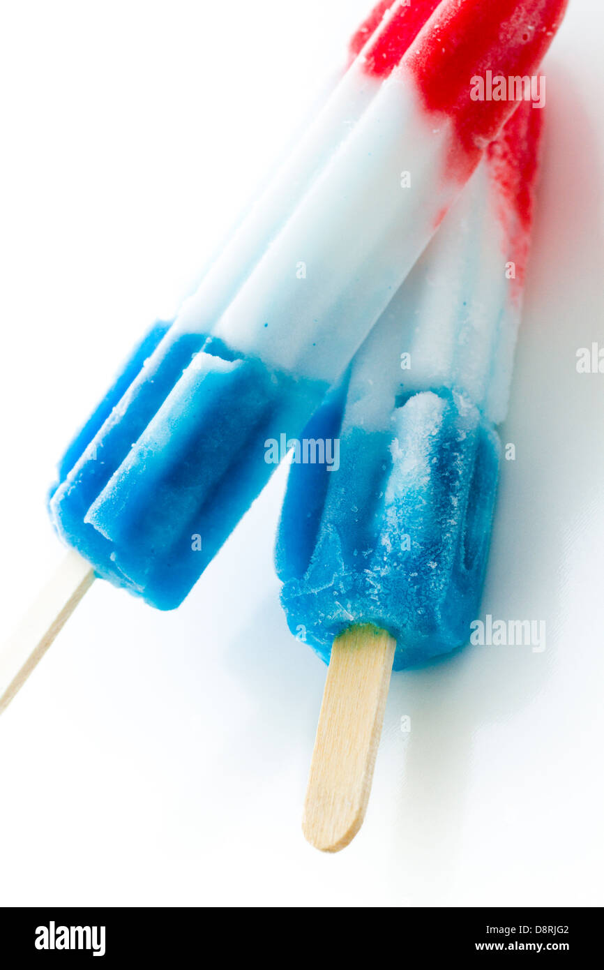 Popsicles with red, white, and blue colors Stock Photo - Alamy