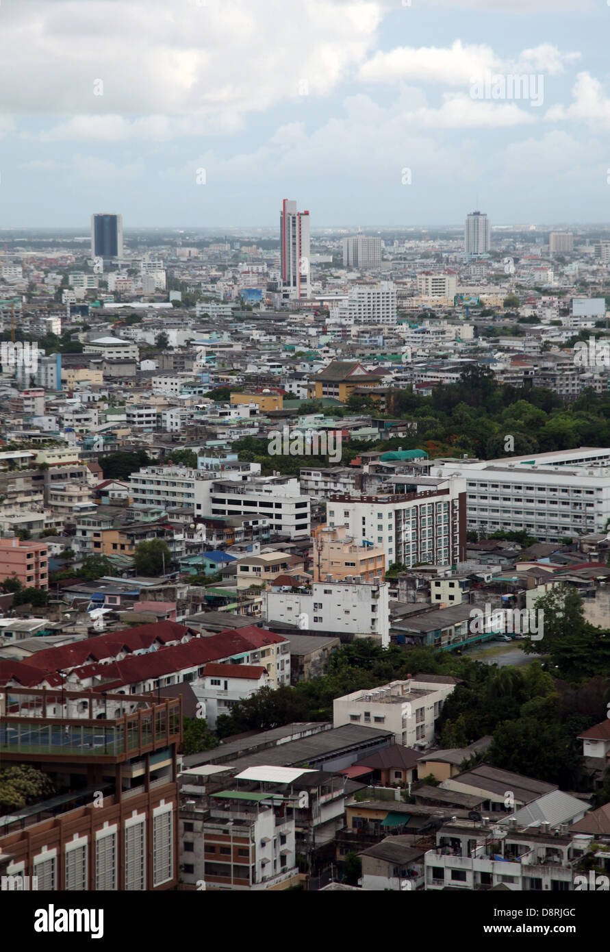It's a photo of bangkok in Thailand view from the sky or through a ...