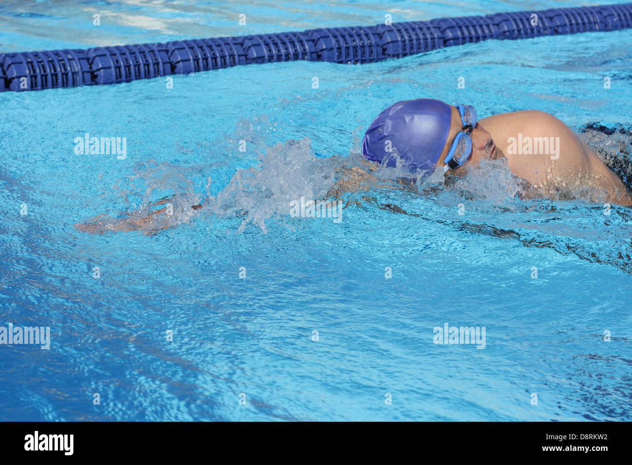 Man swimmer crawling swim sport Stock Photo - Alamy