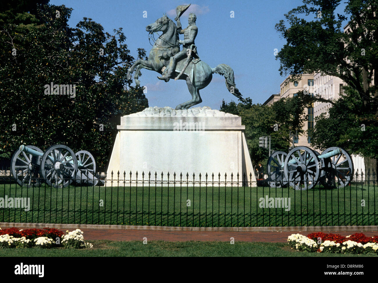 USA Washington DC Lafayette Park Statue of Andrew Jackson Stock Photo ...
