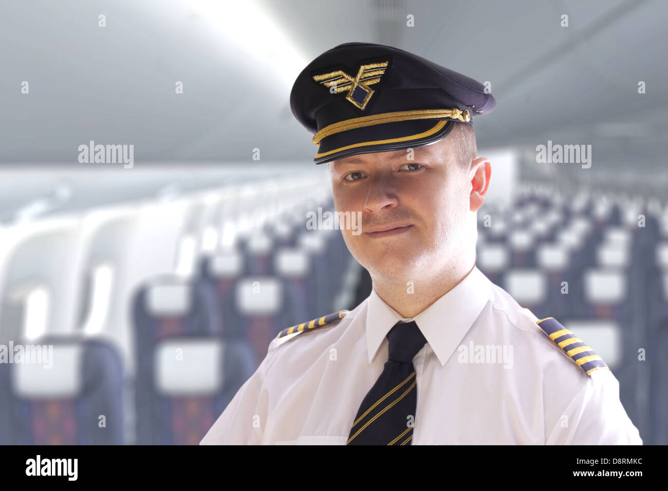 The pilot in the cabin waiting for passengers Stock Photo - Alamy