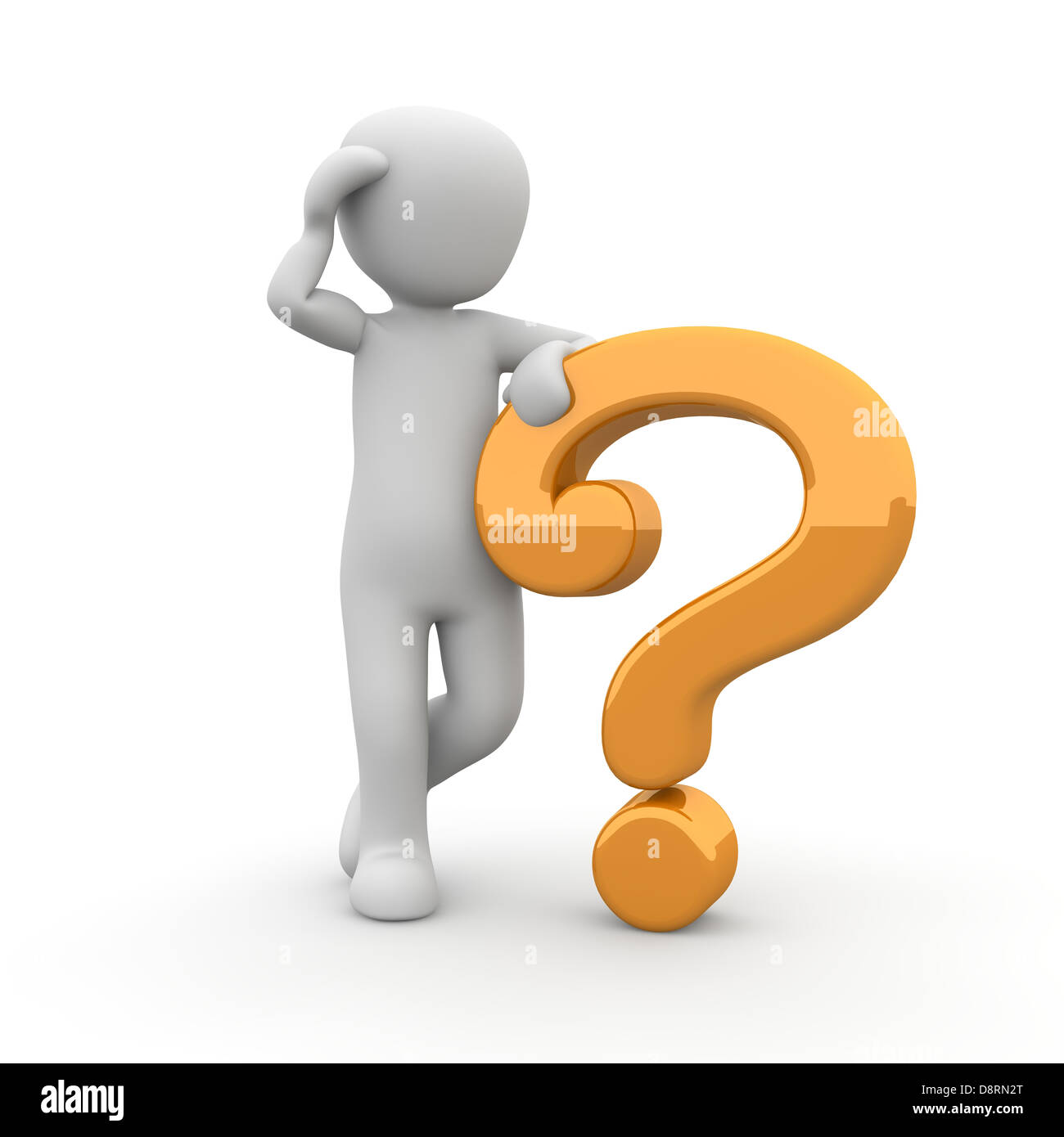 Question mark human head 3d hi-res stock photography and images - Alamy