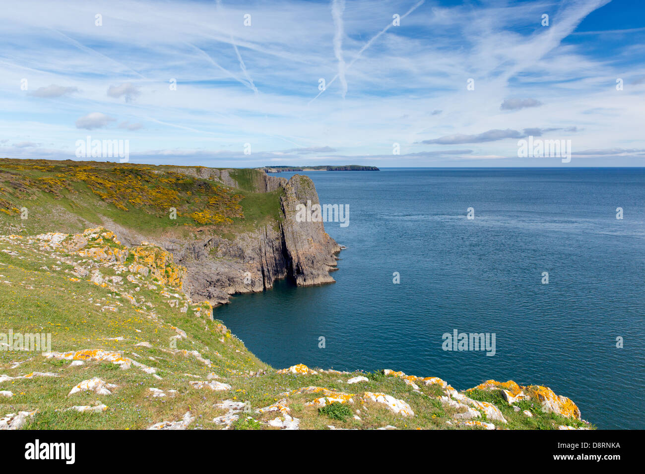 Lydstep Point Pembrokeshire Wales. Next to Tenby and Manorbier in the ...