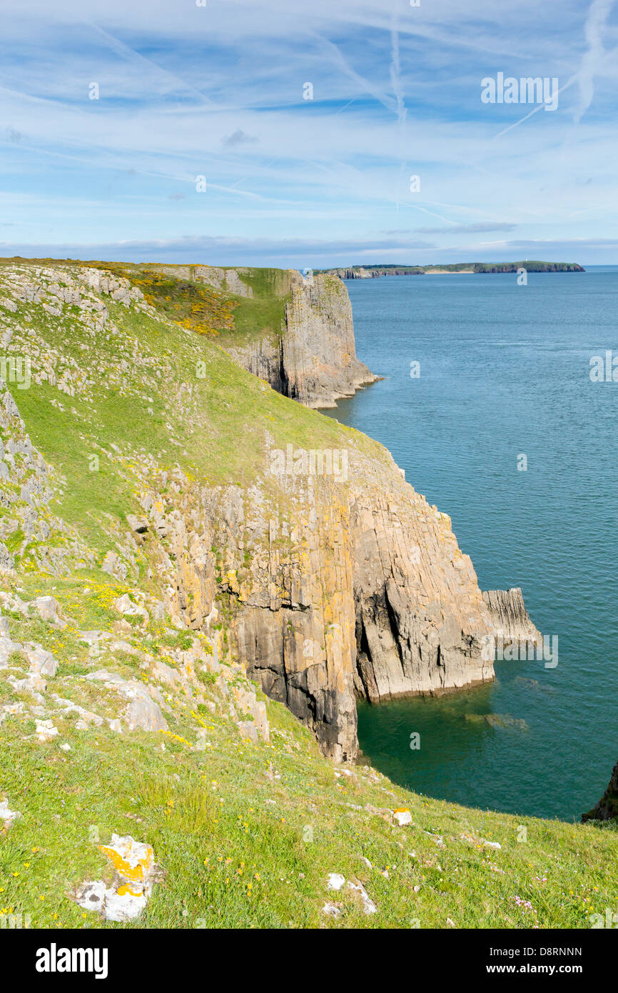 Lydstep Point Pembrokeshire Wales. Next to Tenby and Manorbier in the ...