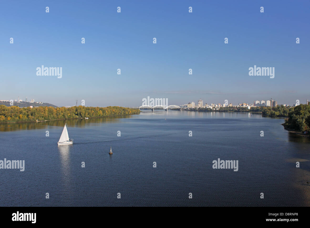 view on Dnieper river in Kiev, Ukraine Stock Photo - Alamy