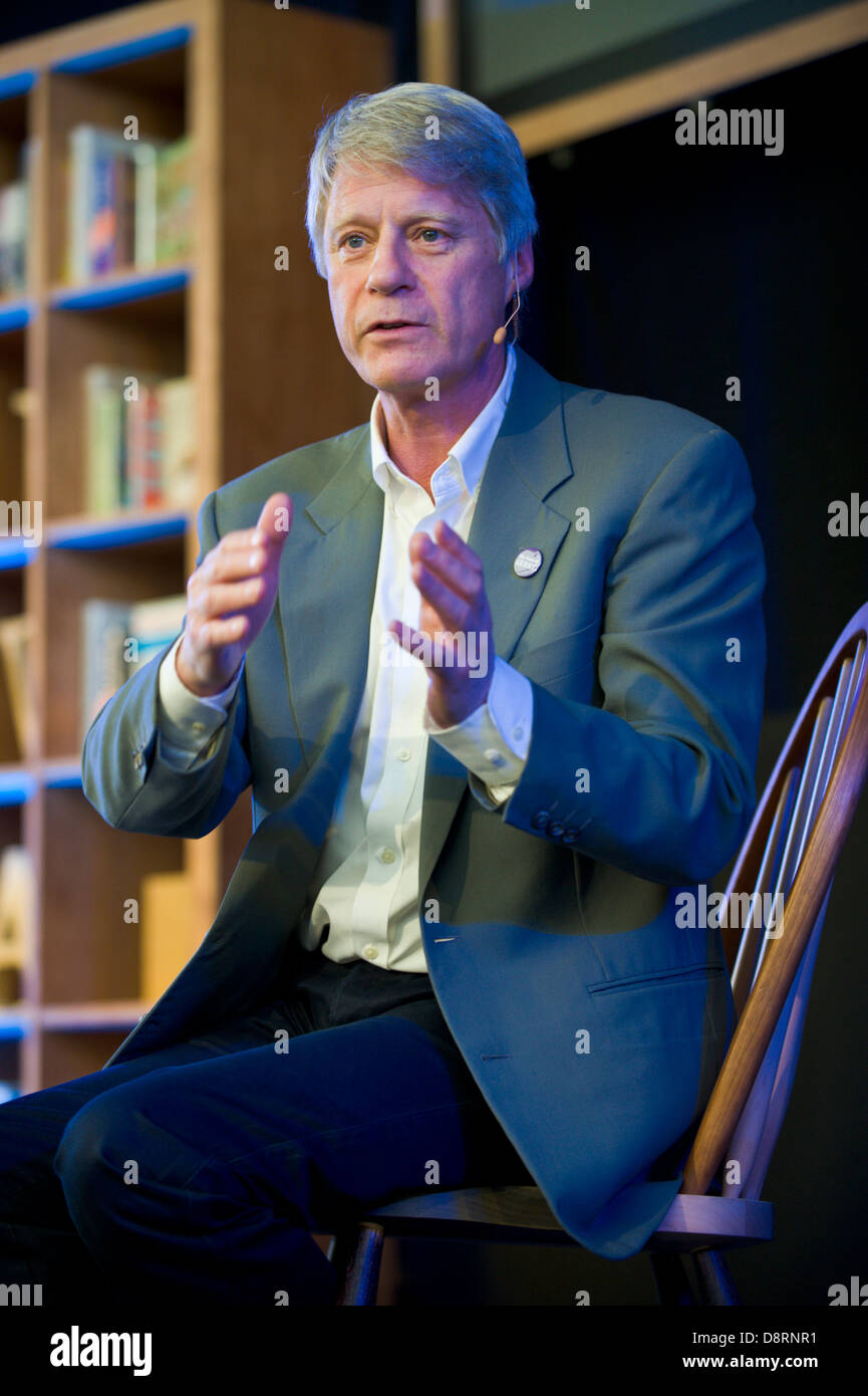 Nick Ross former Crimewatch presenter and broadcaster pictured at Hay ...