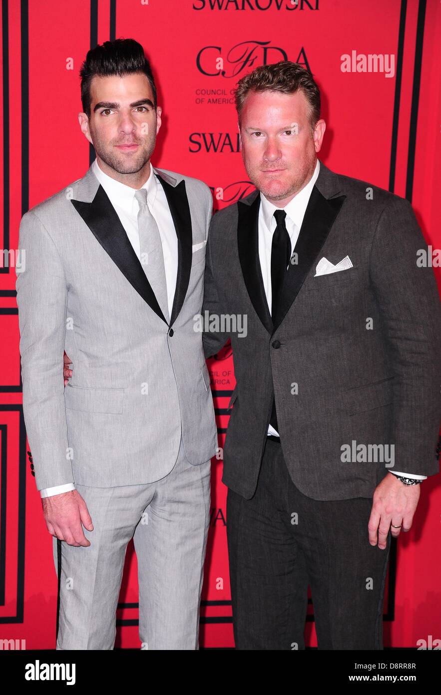 New York, USA. 3rd June 2013. Zachary Quinto, Todd Snyder at arrivals ...