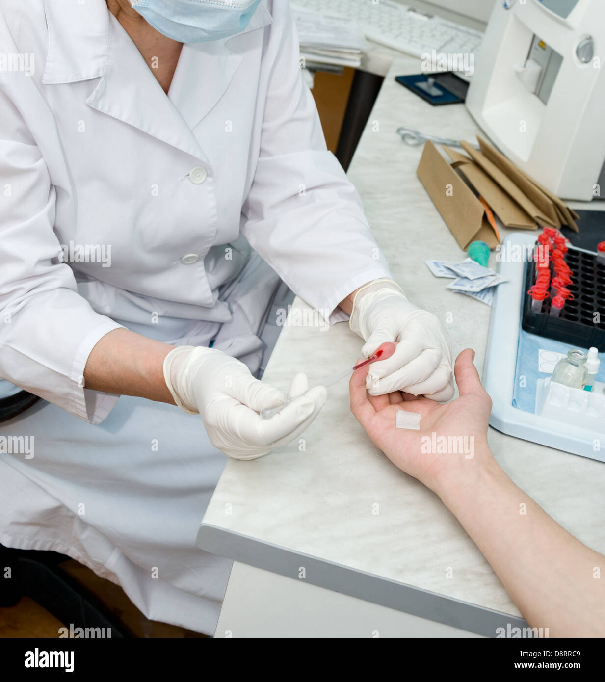 blood drawing for testing Stock Photo - Alamy