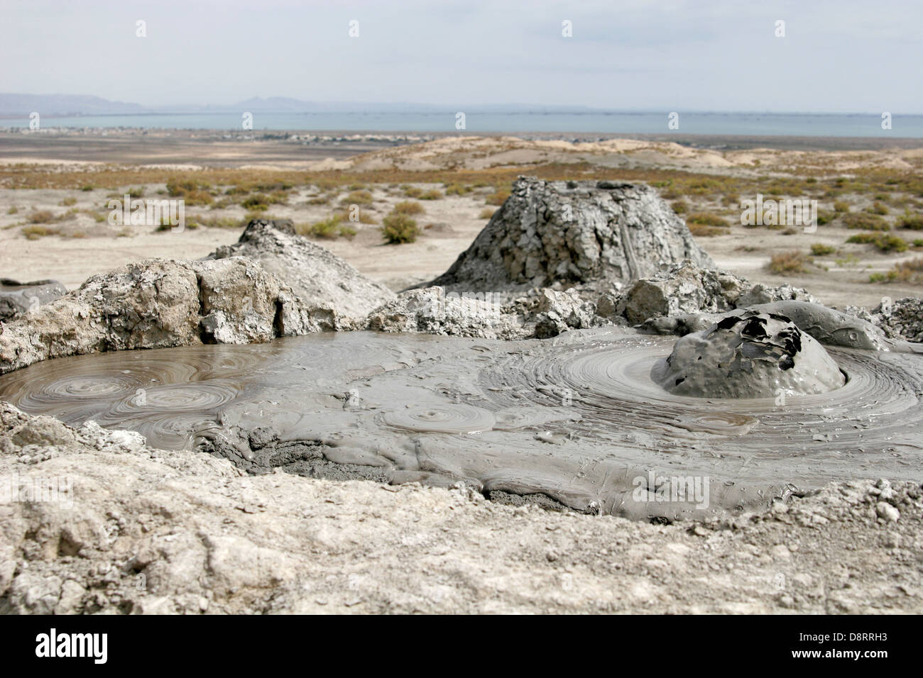 Mud volcanoes in Qobustan near Baku Azerbaijan Stock Photo - Alamy