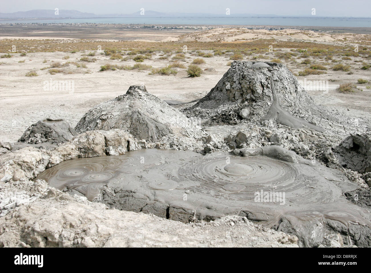 Mud volcanoes in Qobustan near Baku Azerbaijan Stock Photo - Alamy