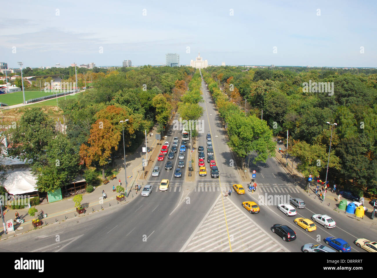 Aerial image of north area of Bucharest Stock Photo - Alamy