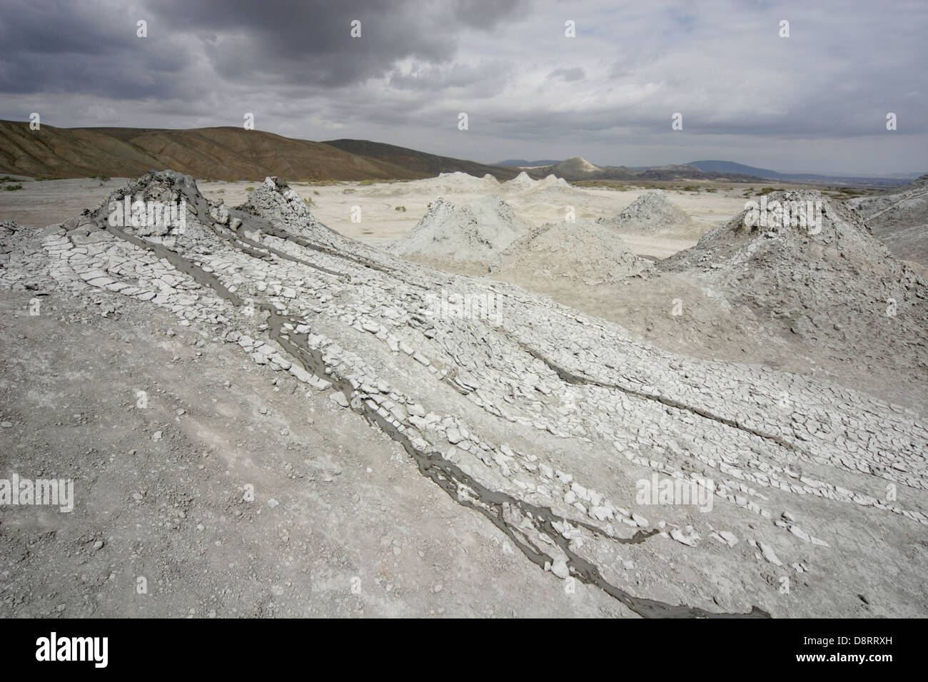 Mud volcanoes in Qobustan near Baku Azerbaijan Stock Photo - Alamy