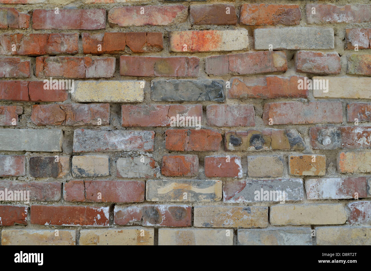 red brick wall and sprinkle with a little shabby Stock Photo - Alamy