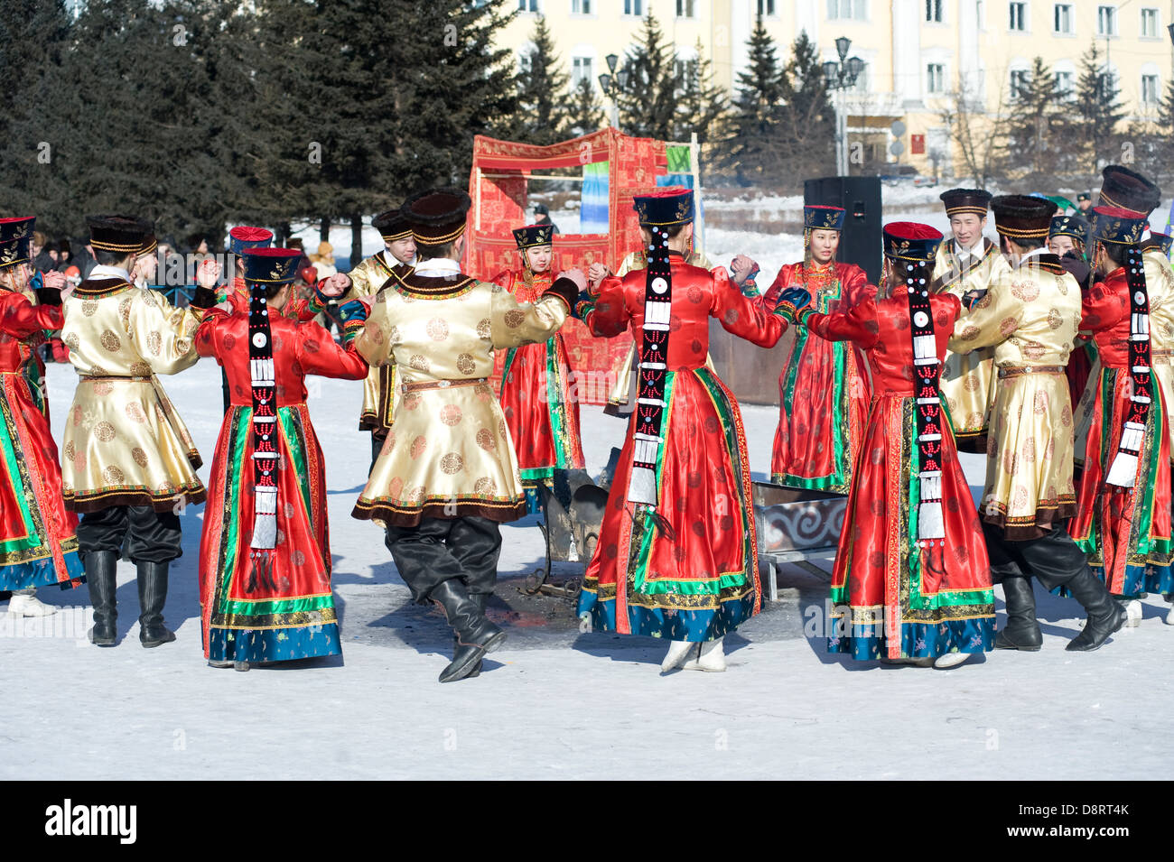 round dance at Shrovetide Stock Photo - Alamy