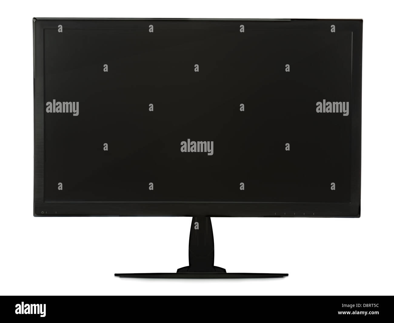 Black lcd monitor isolated on white background. Closeup Stock Photo - Alamy