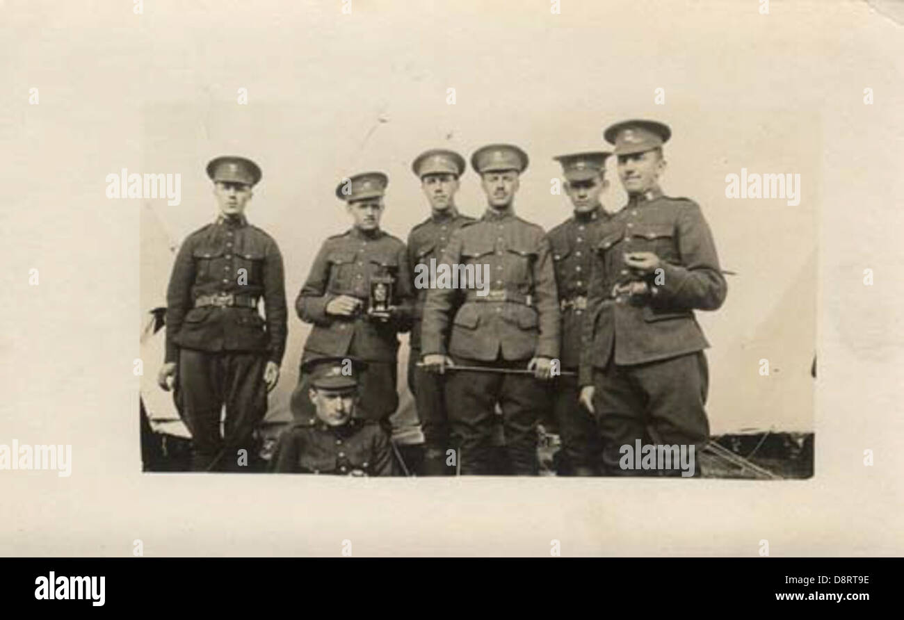 This photograph shows J.A.R. Mason alongside a military group from the ...