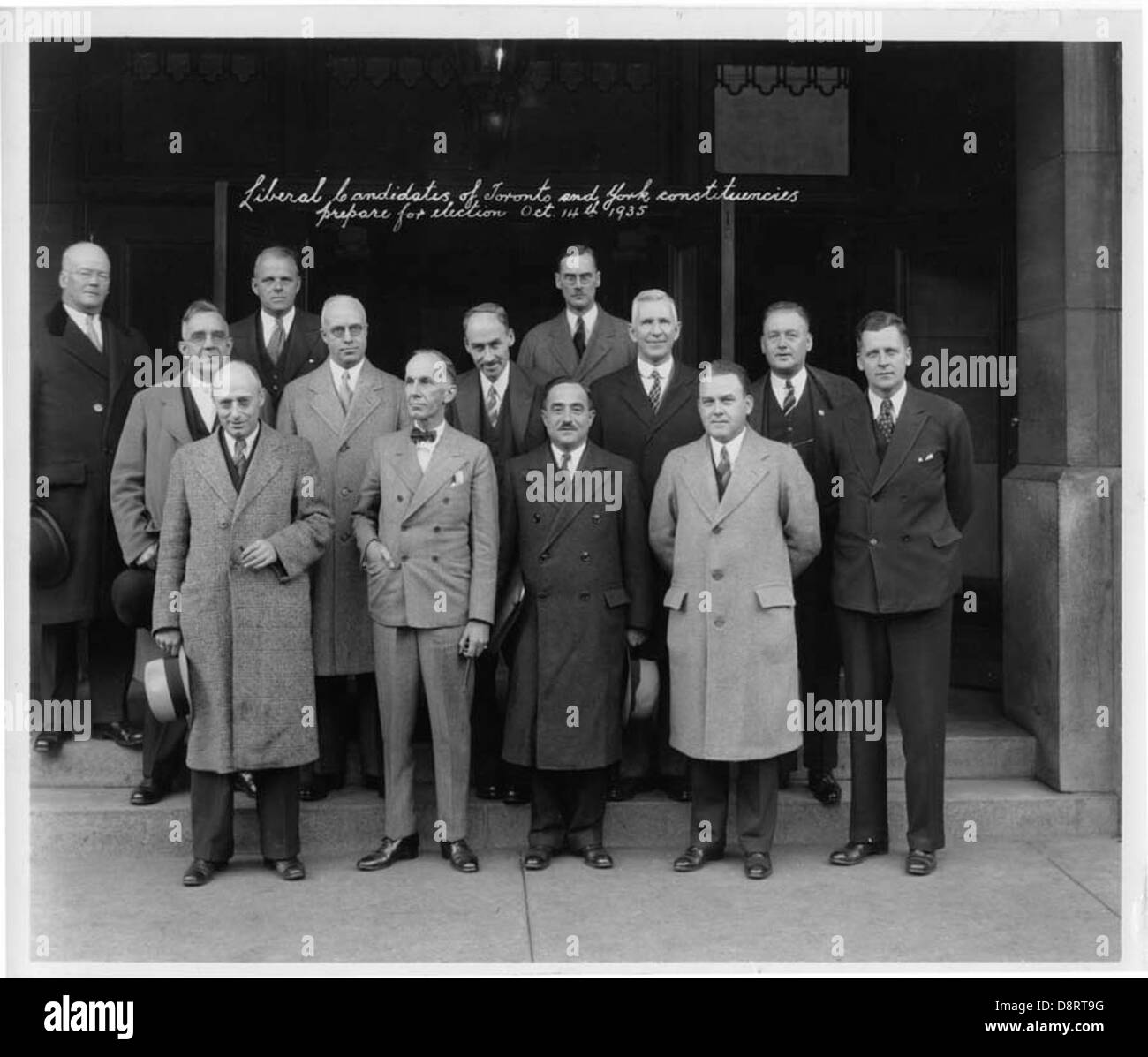 This photograph shows liberal candidates from Toronto and York ...