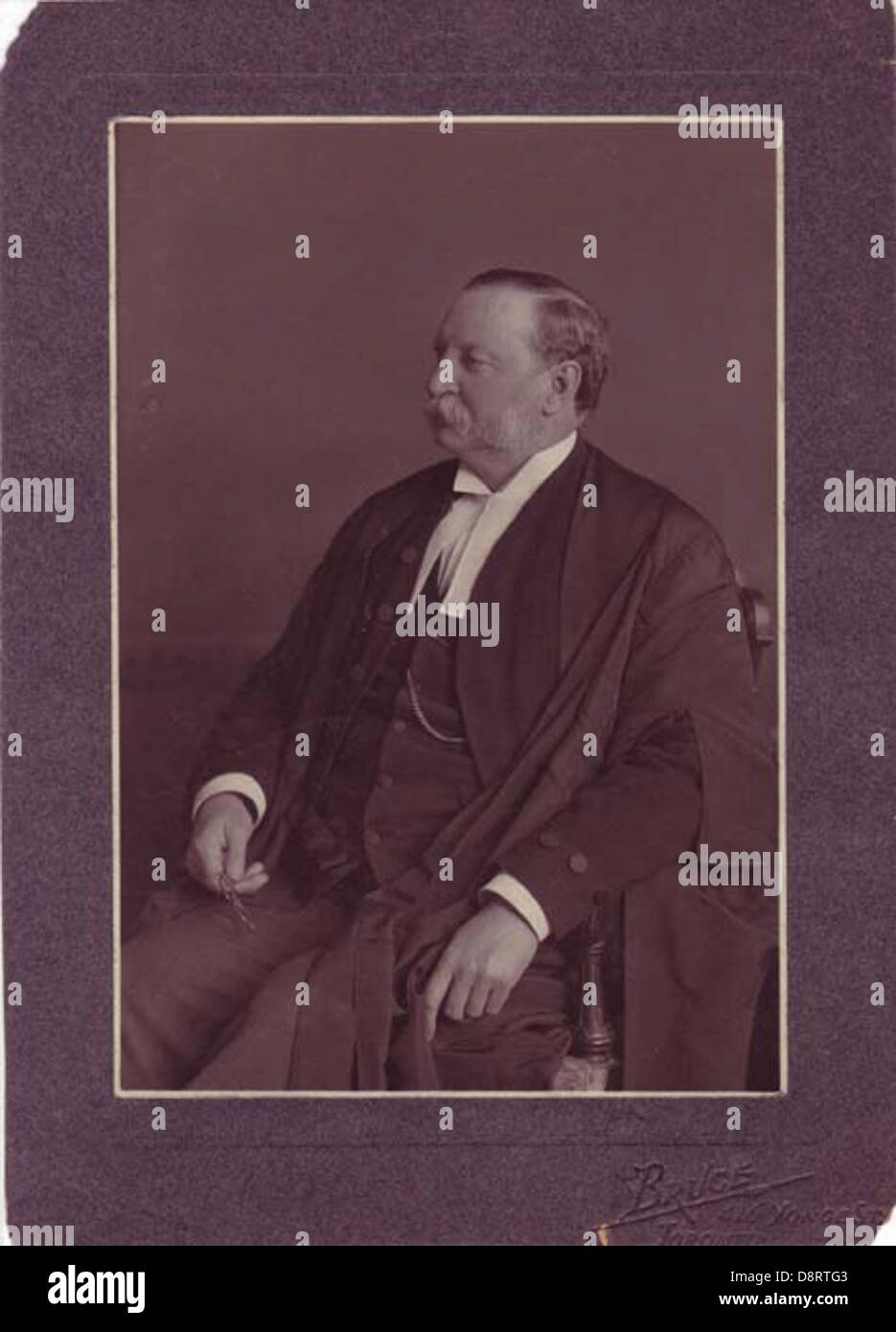 This photograph features Sir Charles Moss, Chief Justice of Ontario. As ...