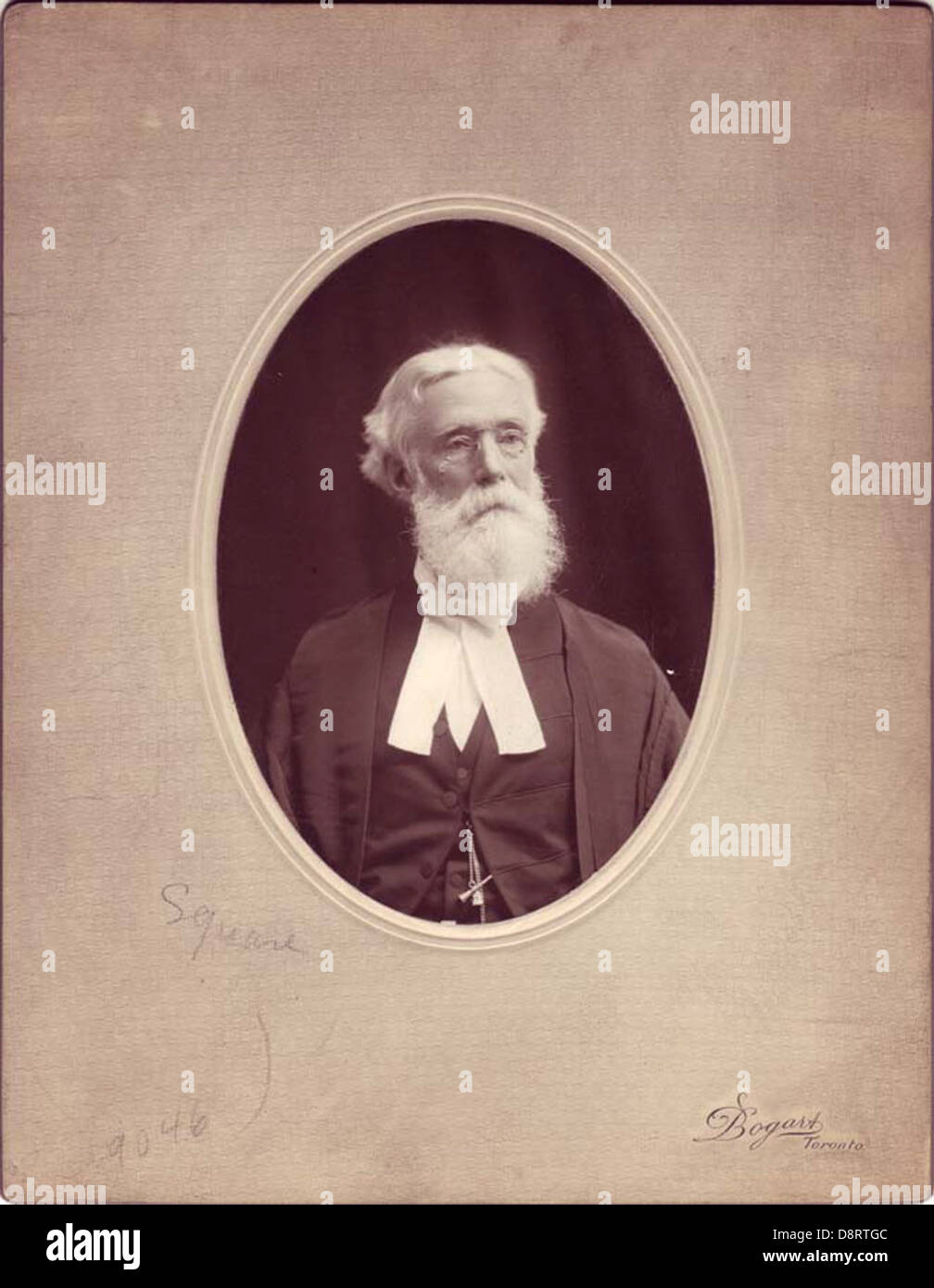 A historical photograph of the Hon. Thomas Hodgins, a judge from ...