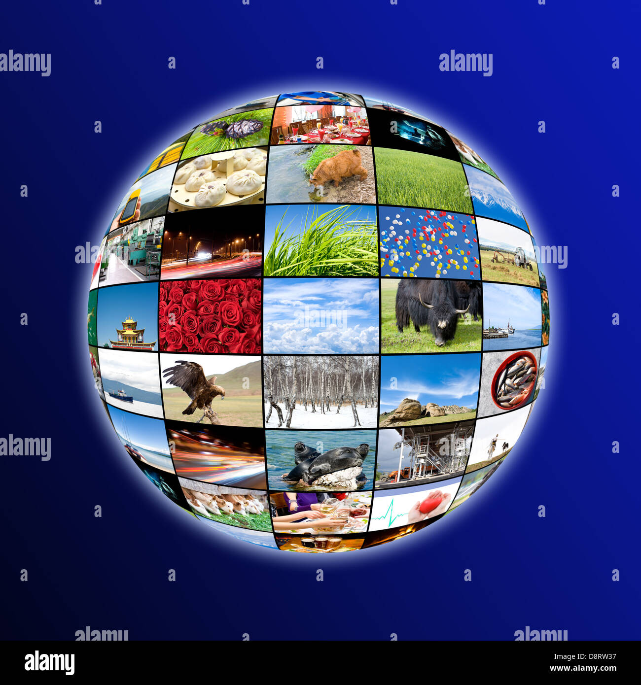sphere of photos Stock Photo - Alamy
