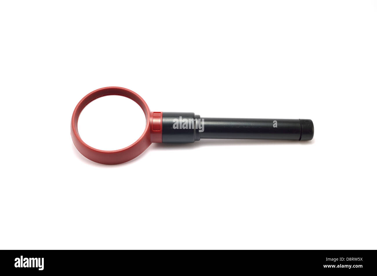 forensic magnifier in black on a white background Stock Photo - Alamy
