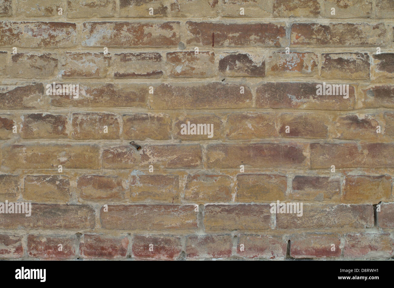 red brick wall and sprinkle with a little shabby Stock Photo - Alamy