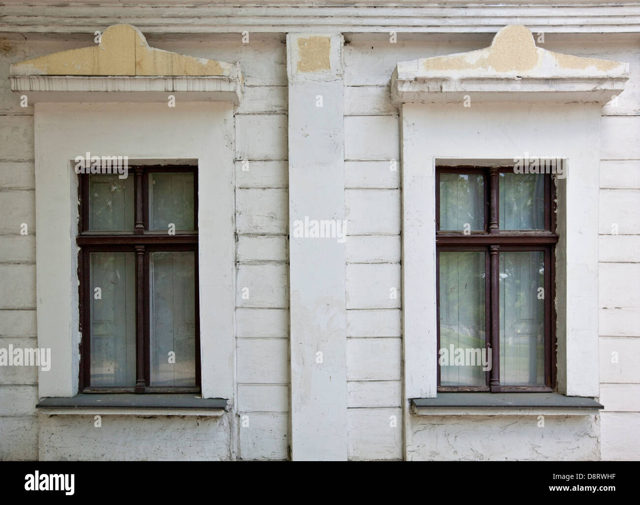 Two windows city architectural photo outside shot Stock Photo - Alamy