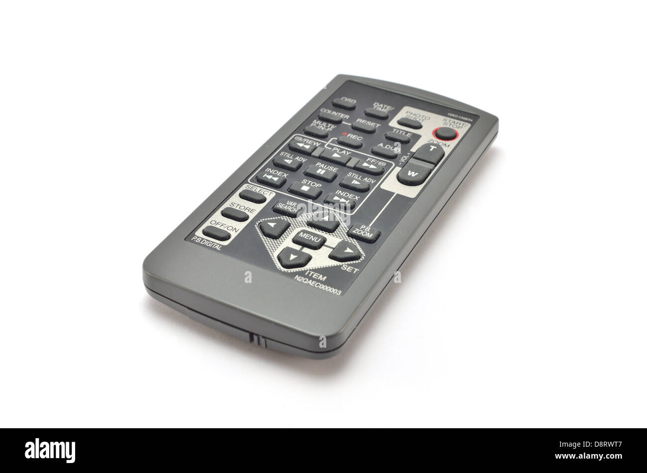 gray remote control on white background a horizontal position Stock ...