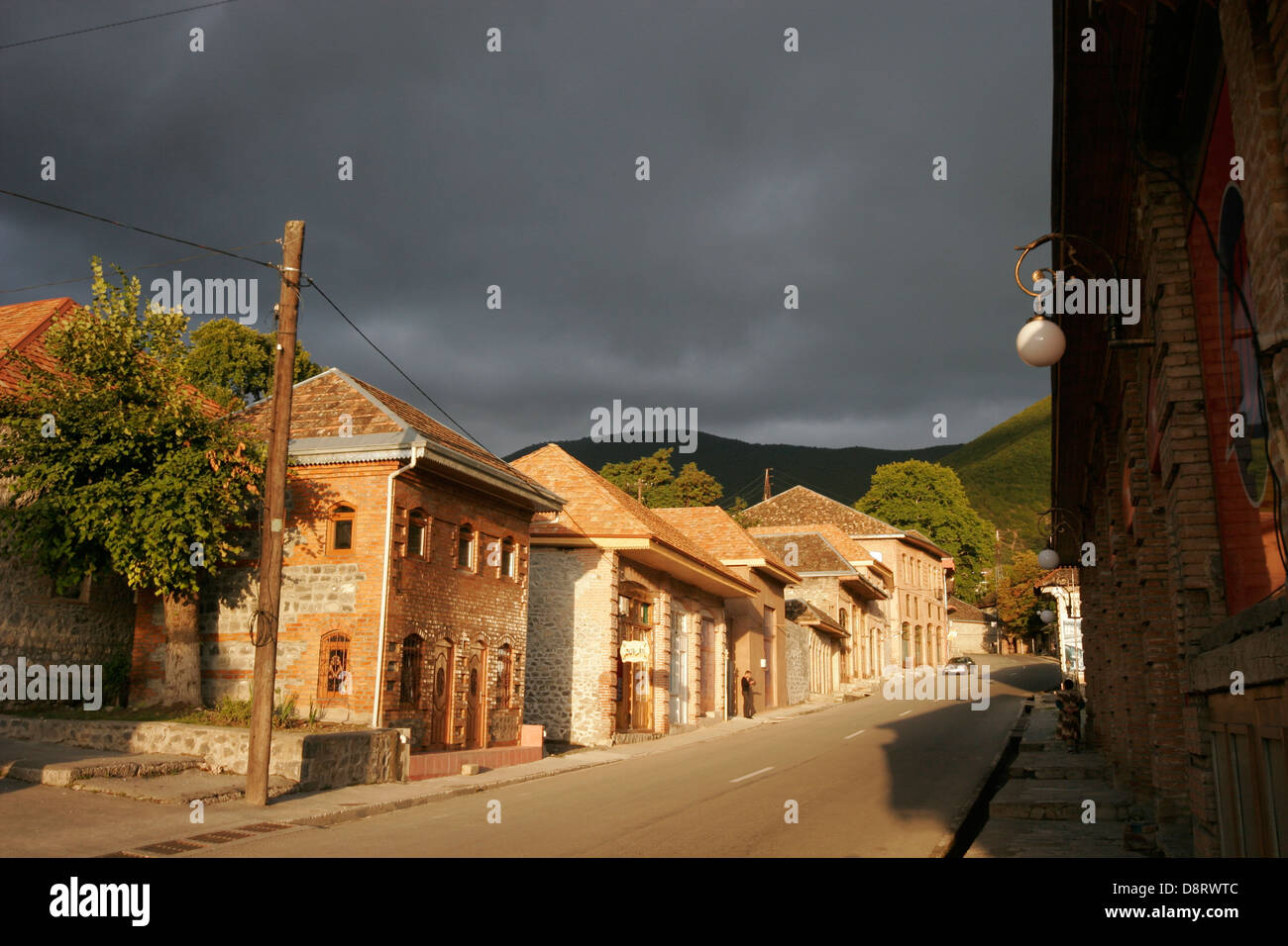Street scene in Sheki, Azerbaijan, Caucasus region Stock Photo - Alamy