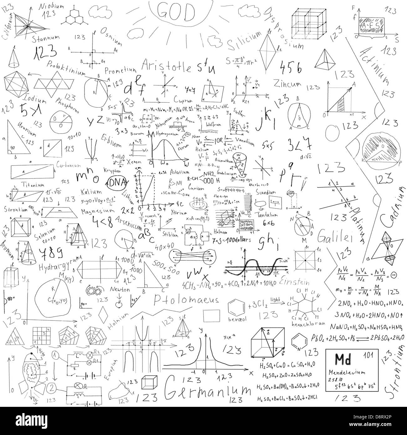 school doodles background Stock Photo - Alamy
