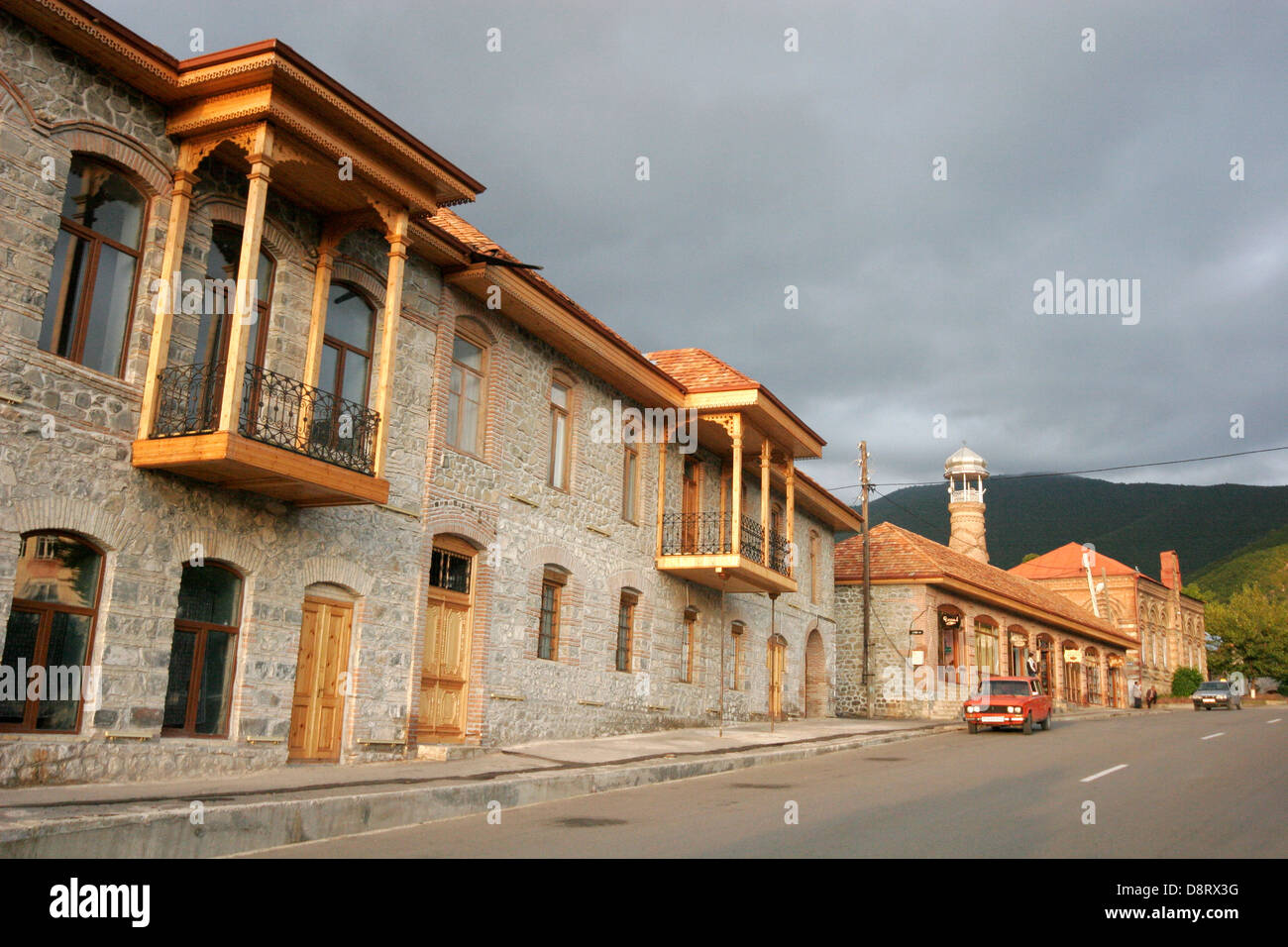 Street scene in Sheki, Azerbaijan, Caucasus region Stock Photo - Alamy