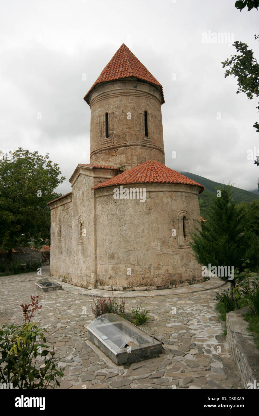 Ancient Albanian church in Kish near Sheki, Azerbaijan, Caucasus region ...