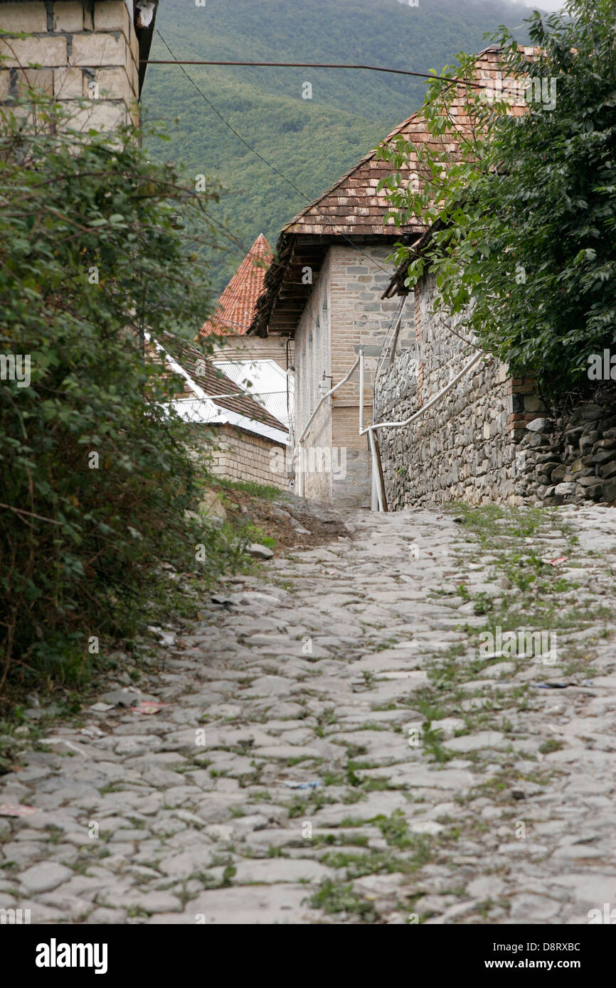 Ancient Albanian church in Kish near Sheki, Azerbaijan, Caucasus region ...