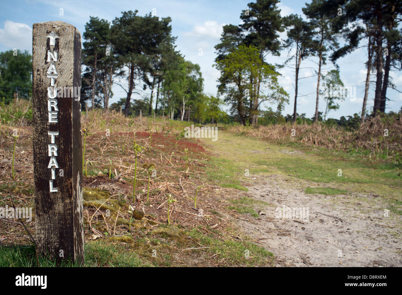Nature Trail sign Stock Photo - Alamy