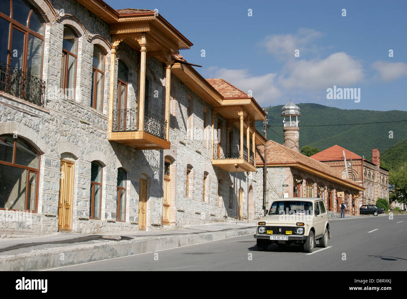 Street scene in Sheki, Azerbaijan, Caucasus region Stock Photo - Alamy