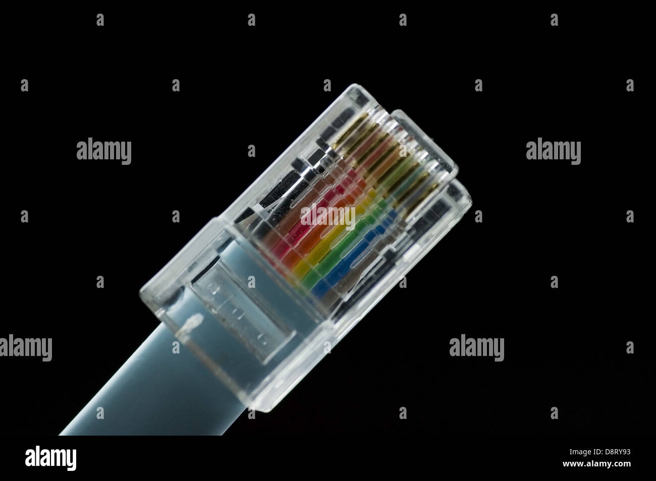 lan cable with dark background Stock Photo - Alamy