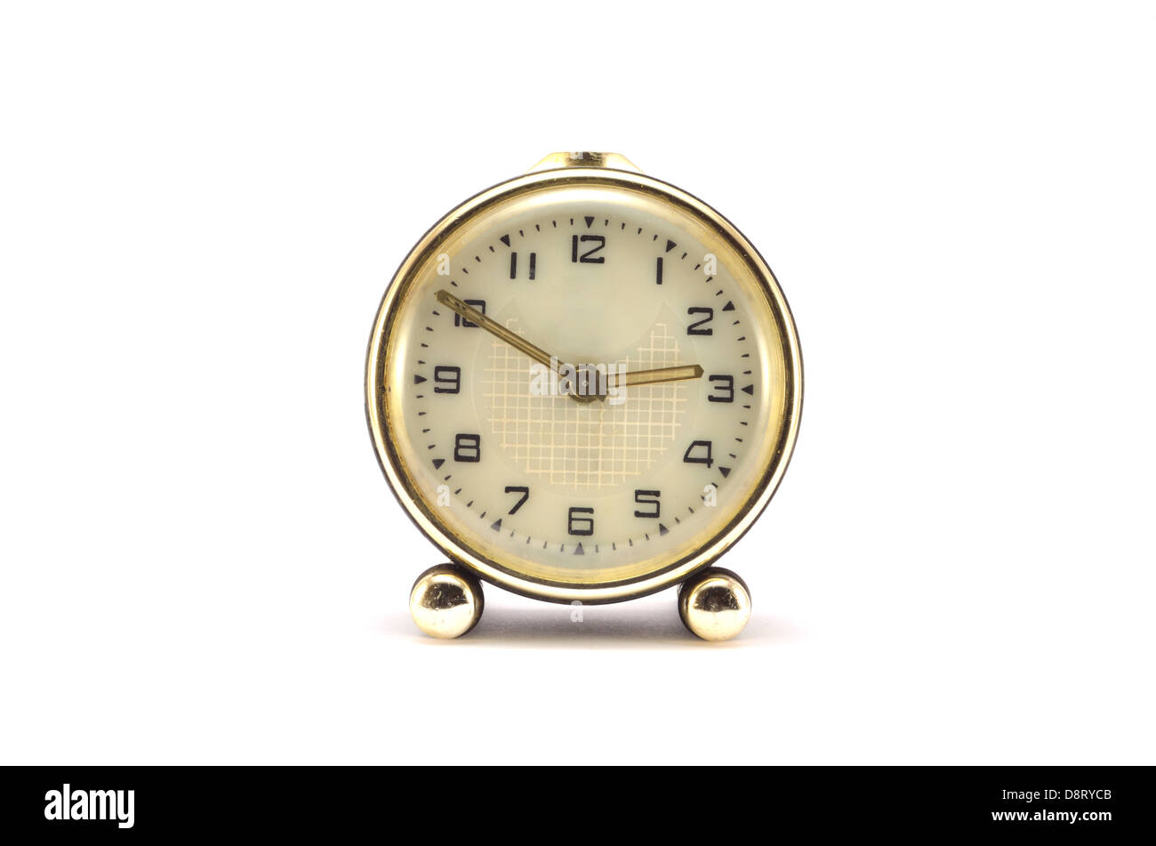 old clock on white background Stock Photo - Alamy