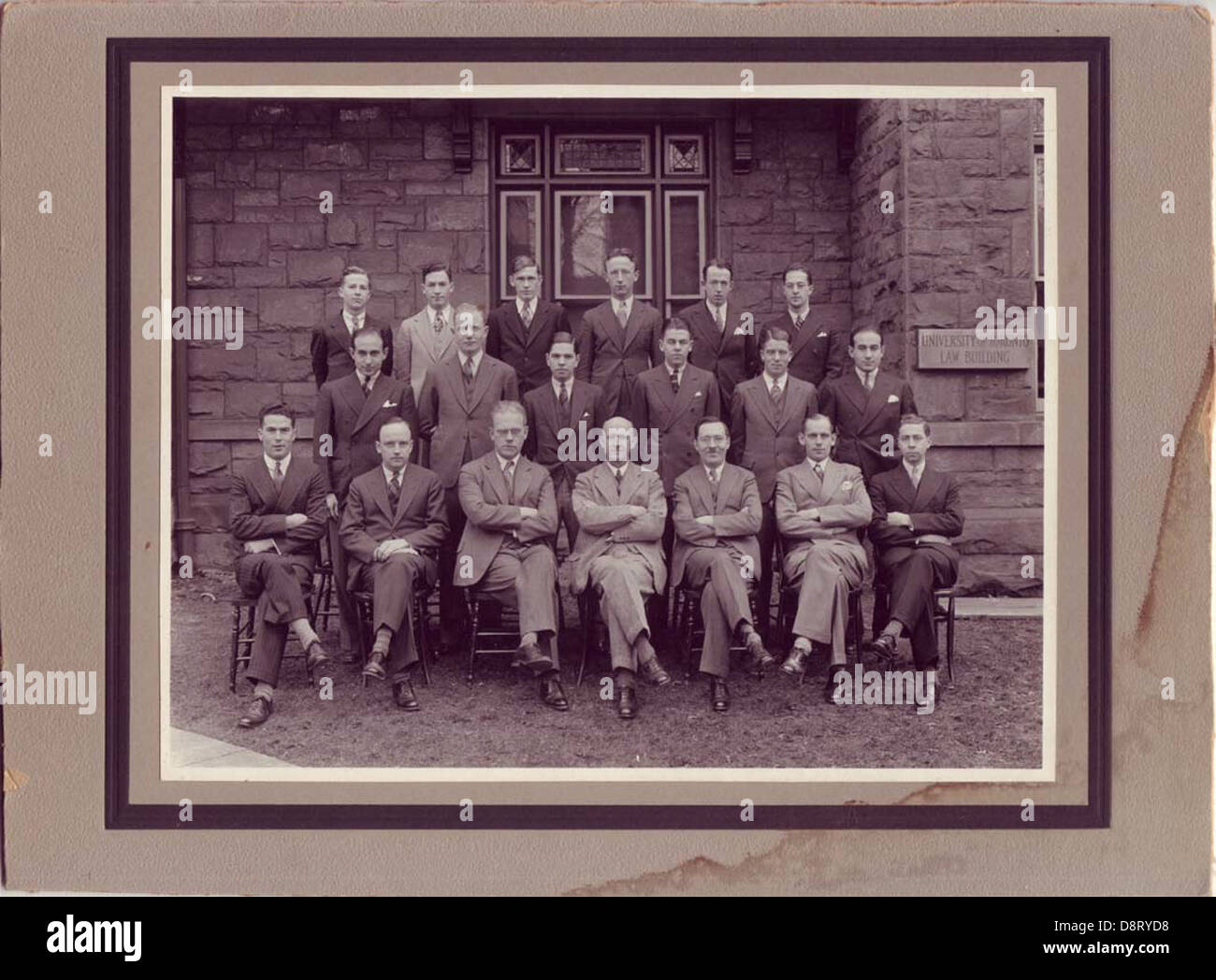 A historic photograph of University of Toronto law students and faculty ...
