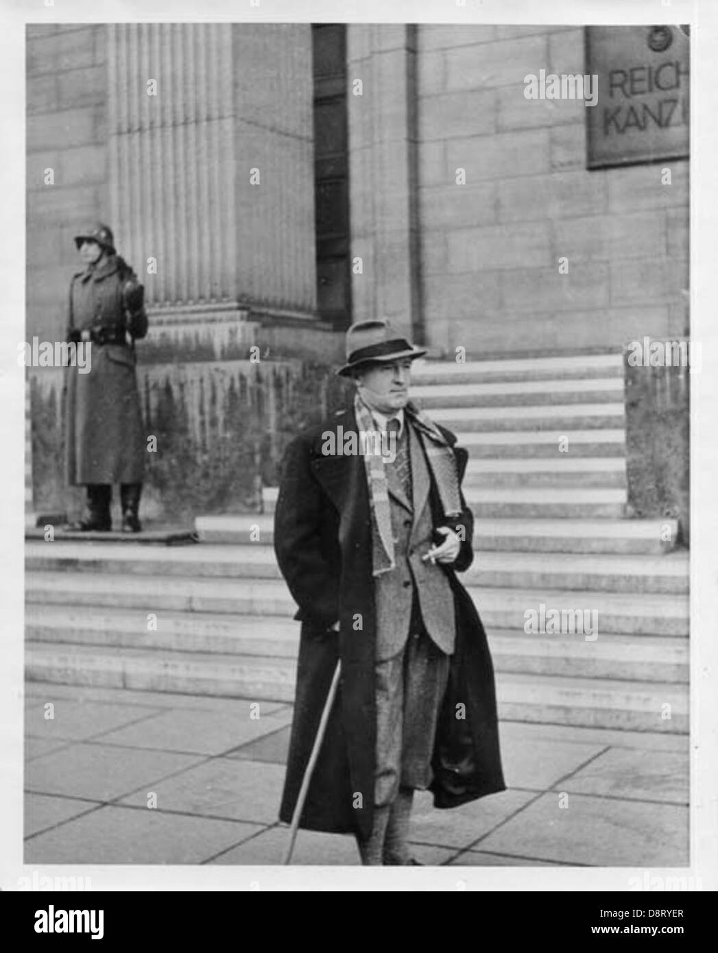 This photograph captures William Joyce, known as Lord Haw-Haw, a ...