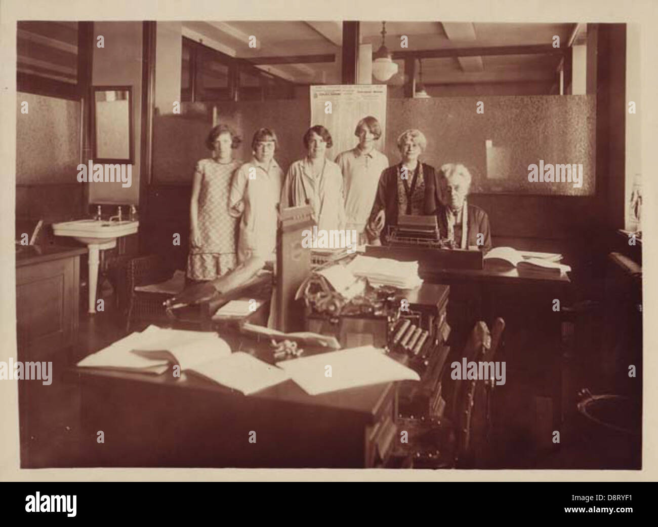 This photograph depicts the female office staff at the Fasken law firm ...