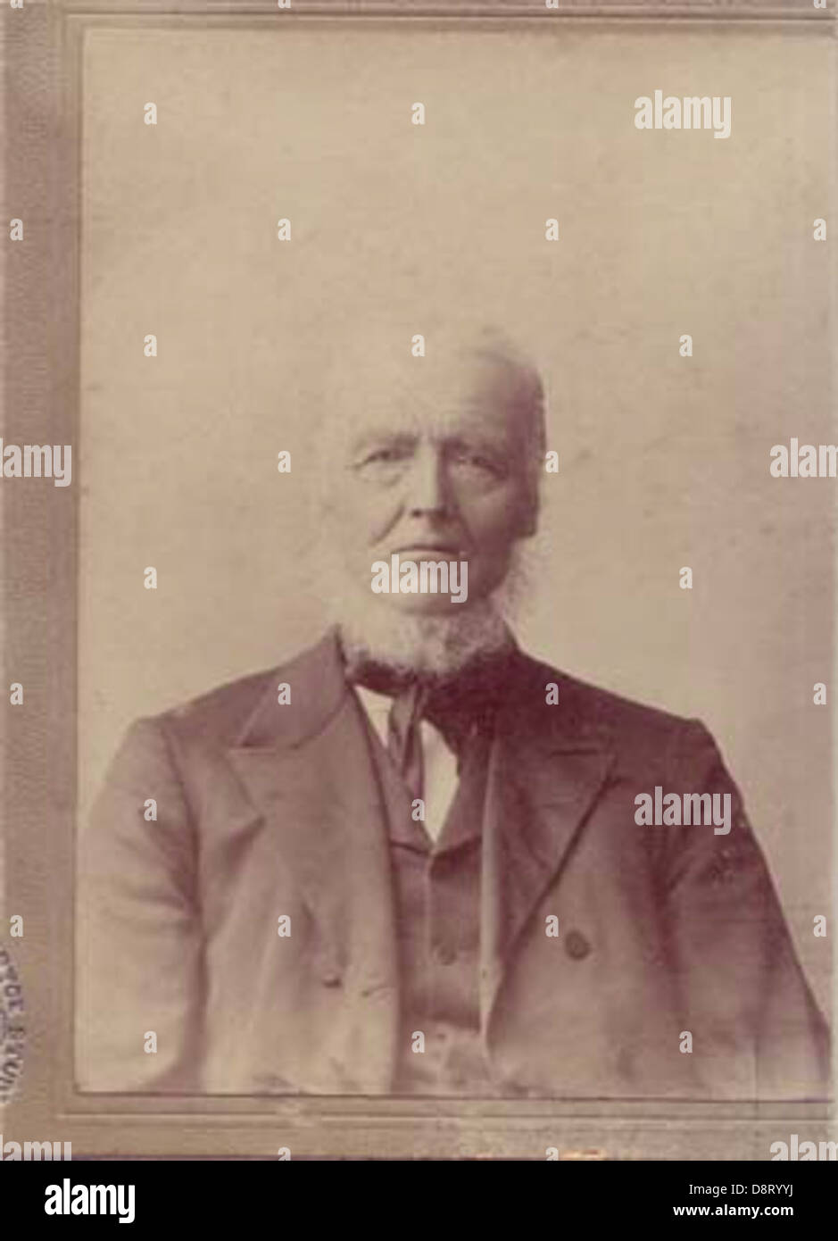 A historical photograph of Walter Riddell, featuring him with a beard ...