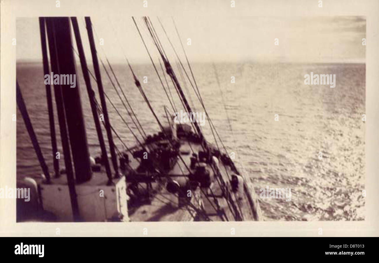 This photograph documents a trans-Atlantic voyage to England, capturing ...