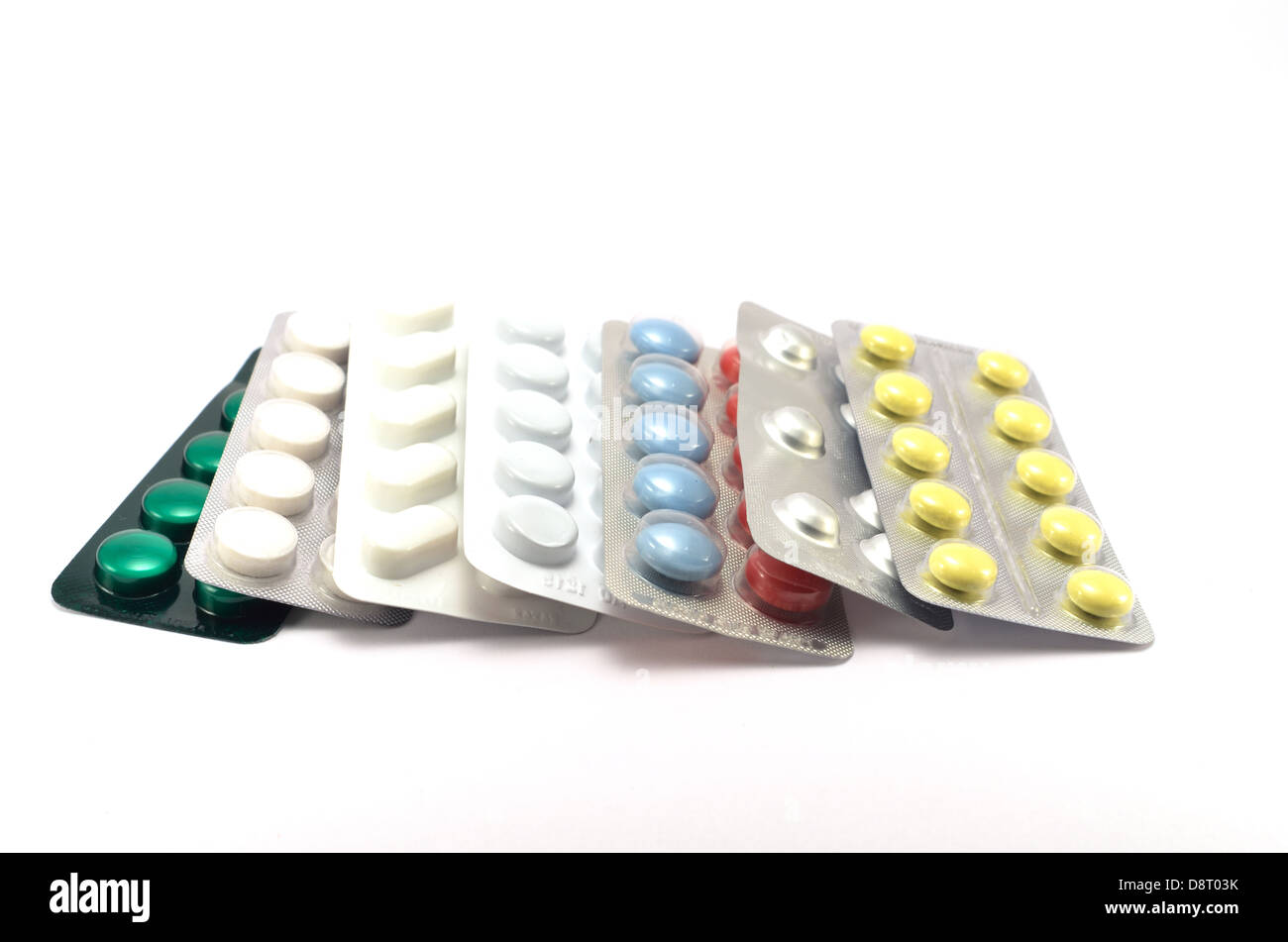 plate tablets different on white background Stock Photo - Alamy