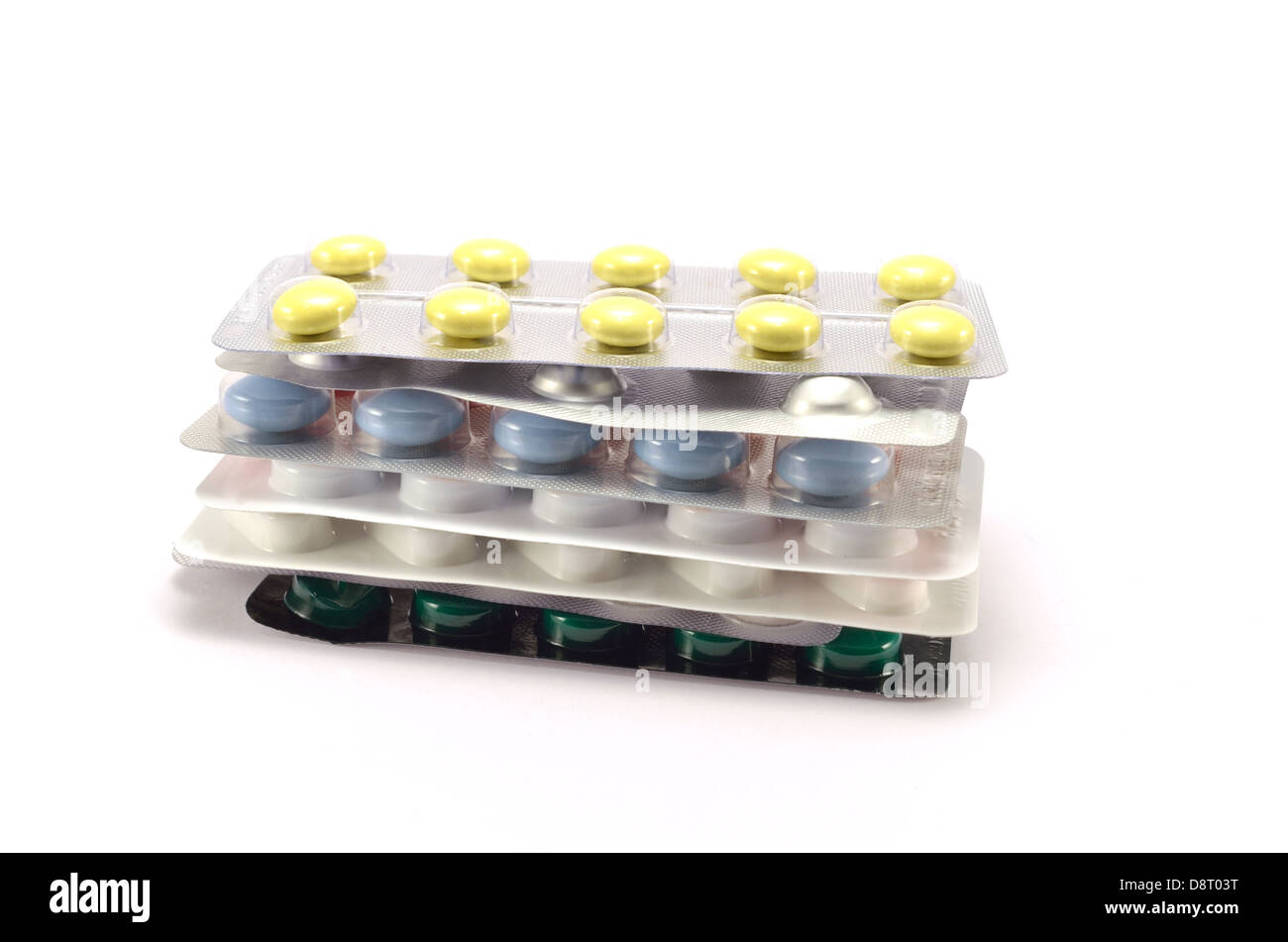 plate tablets different on white background Stock Photo - Alamy