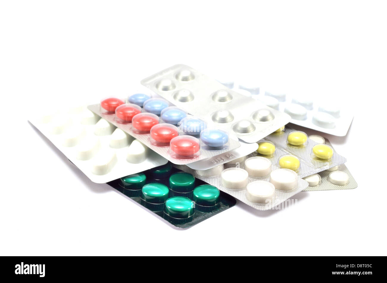 plate tablets different on white background Stock Photo - Alamy